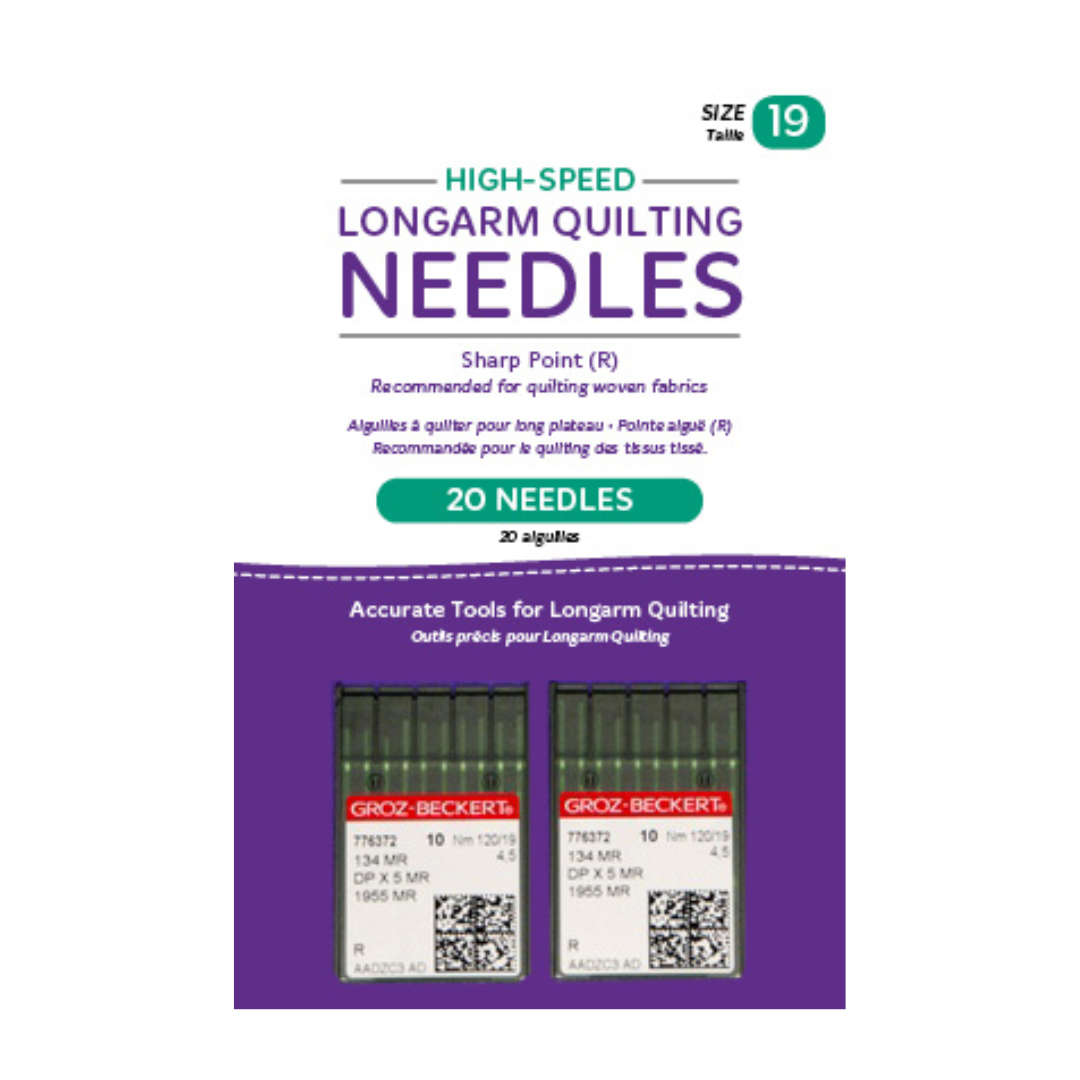 Needles, Longarm, High Speed, 19/120-MR Sharp, Package of 20 - Stitch ...