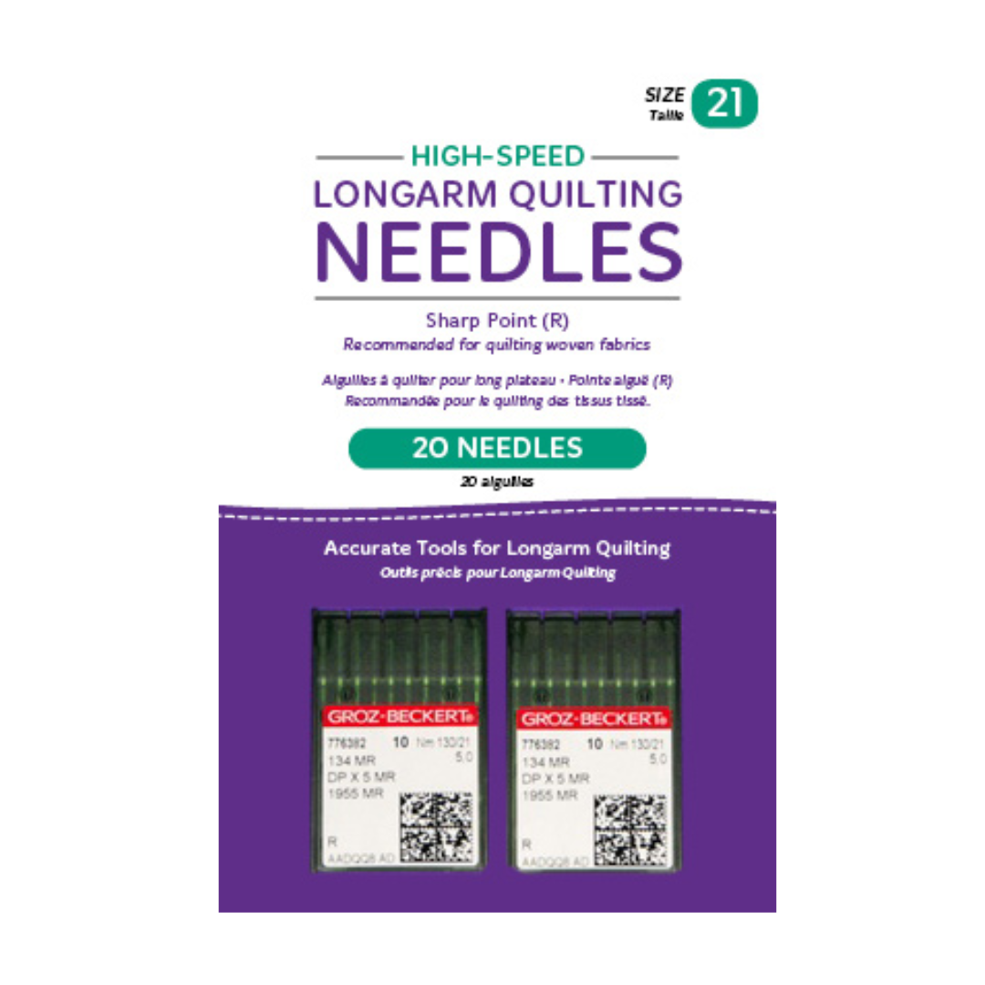Needles, Longarm, High Speed, 21/130-MR Sharp, Package of 20 - Stitch ...