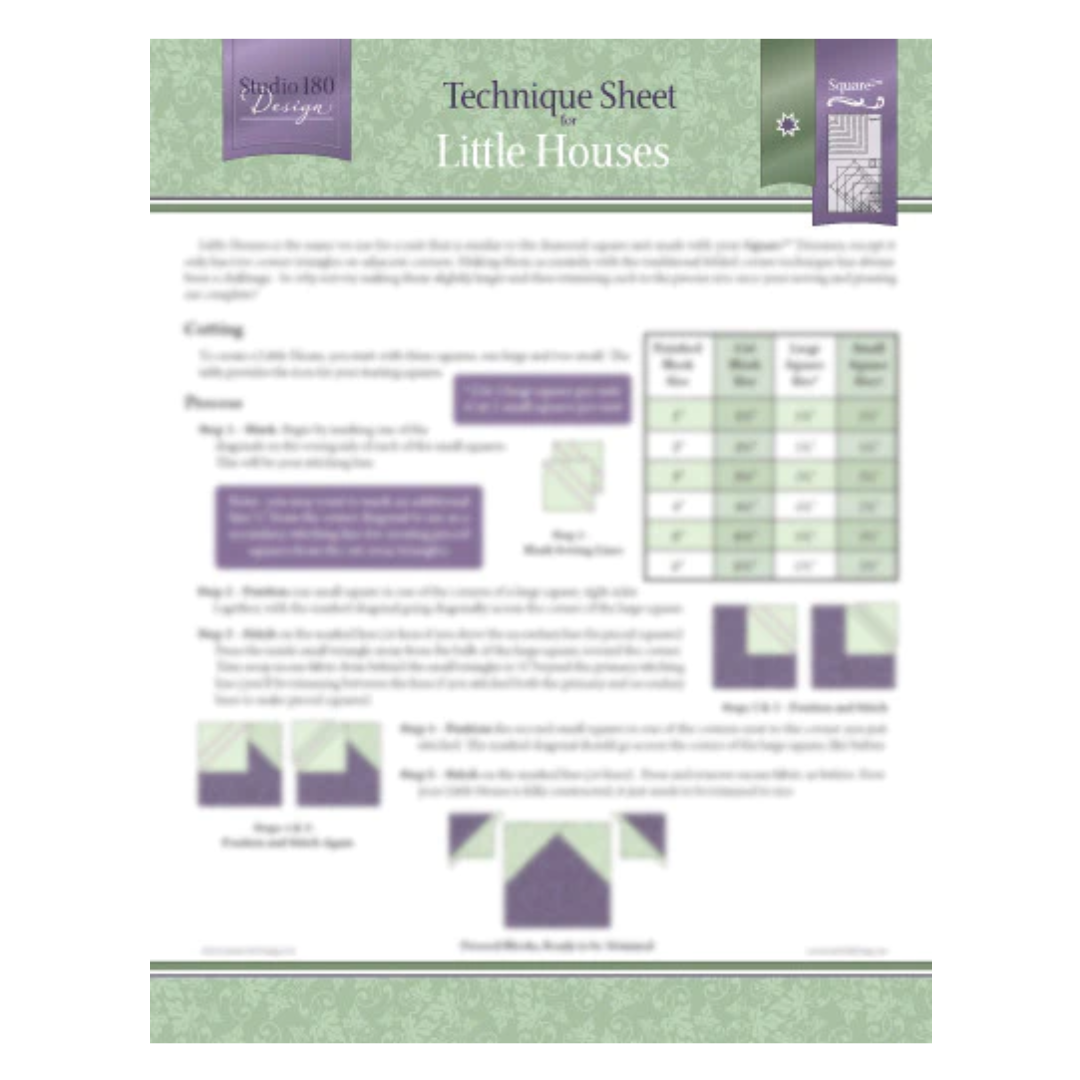 Little Houses - Technique Sheet - Stitch by Stitch