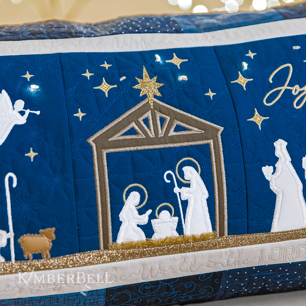 Nativity Bench Pillow - Stitch by Stitch