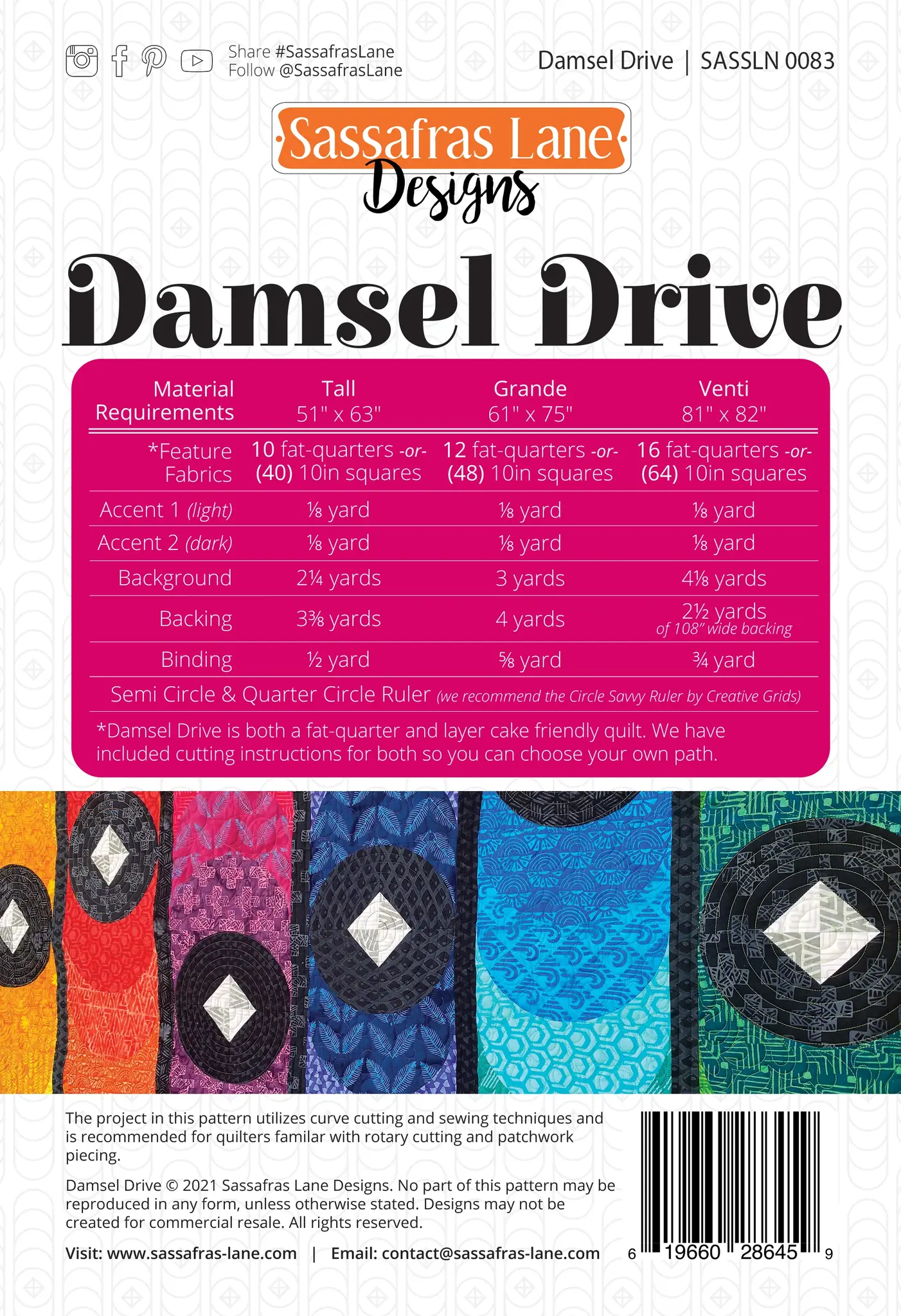 Damsel Drive Pattern - Stitch by Stitch