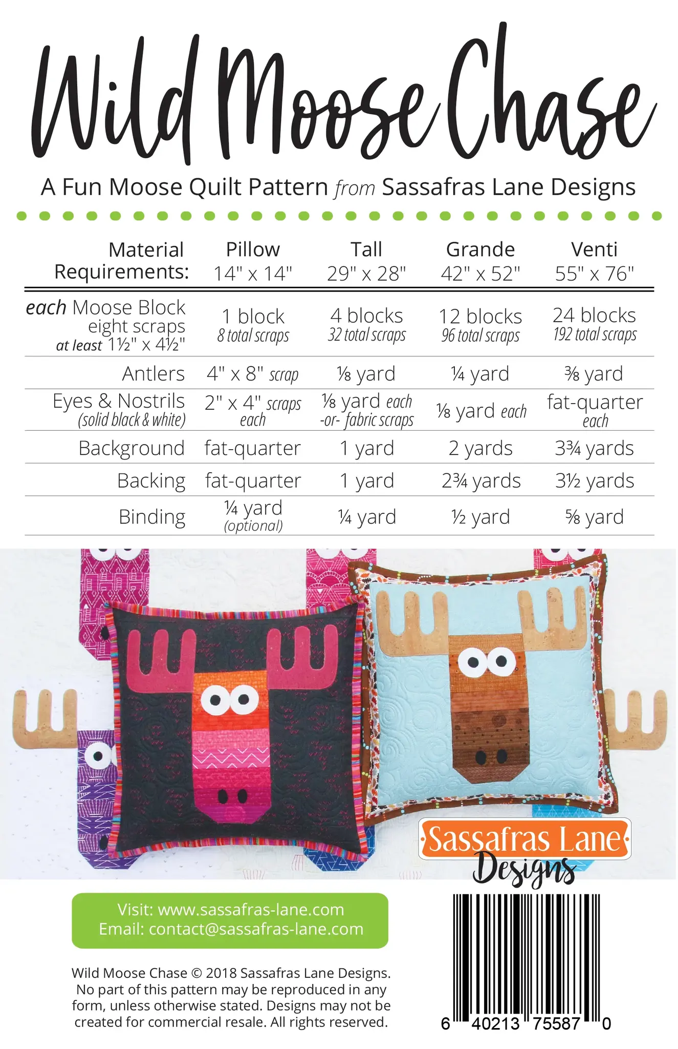 Wild Moose Chase Pattern - Stitch by Stitch