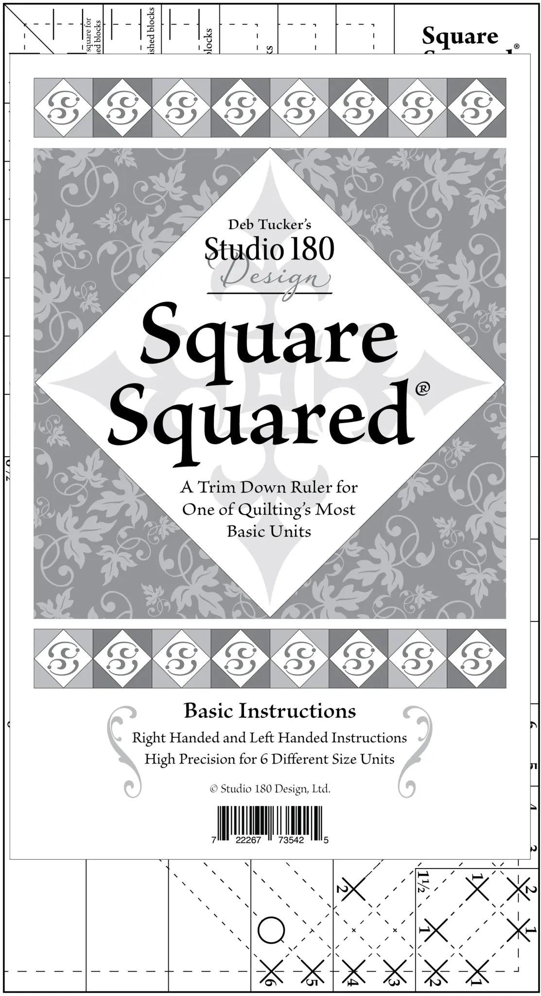 Studio 180 Design Square Squared Ruler - Stitch by Stitch