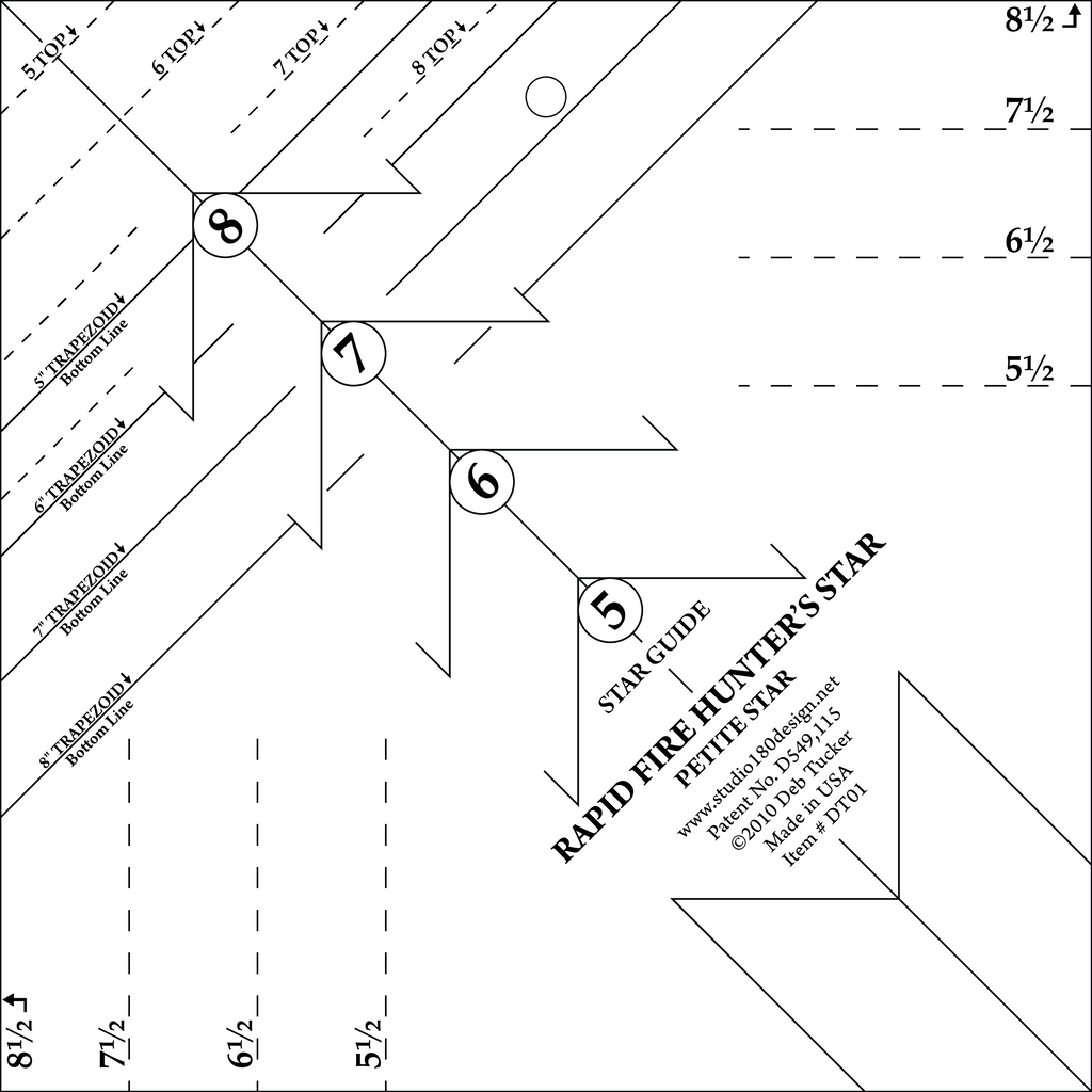 Rapid Fire Hunter's Star: Petite Star Ruler - Stitch by Stitch