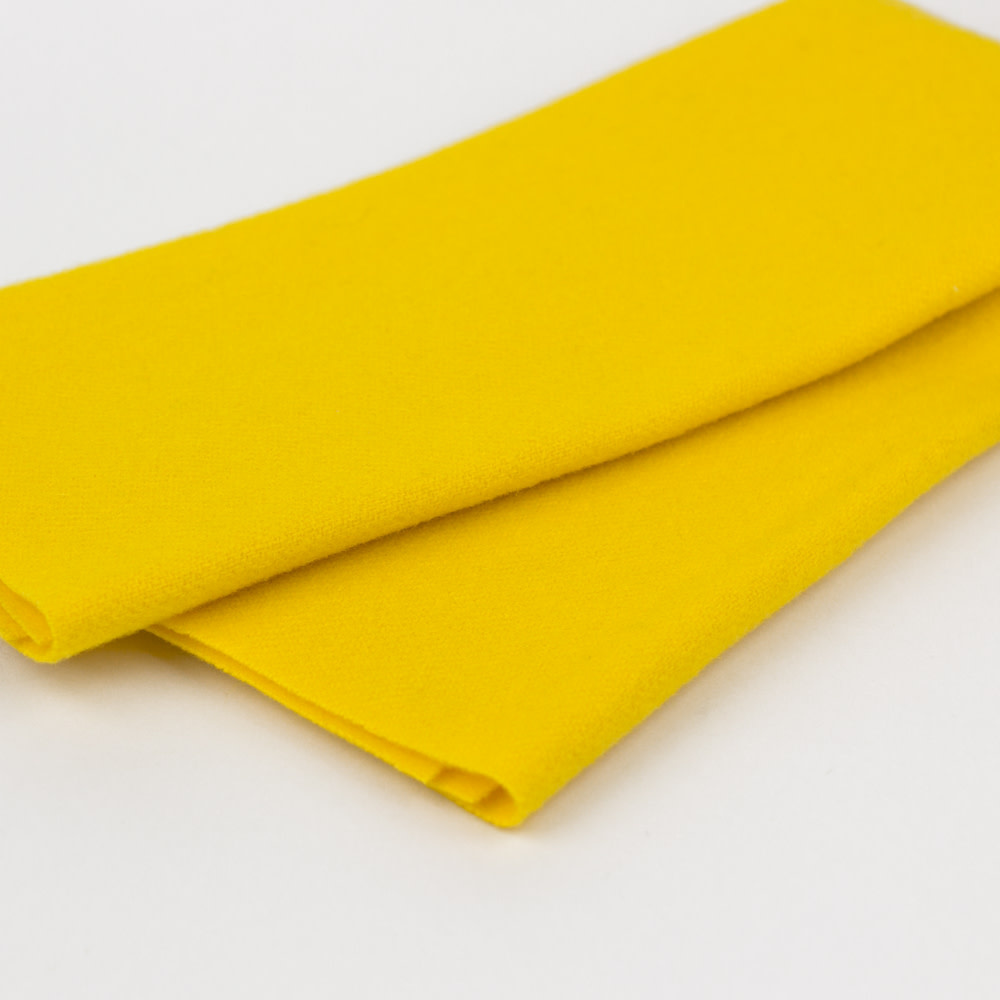 Merino Wool Fabric Fat 1/8 - Sun Yellow - Stitch by Stitch