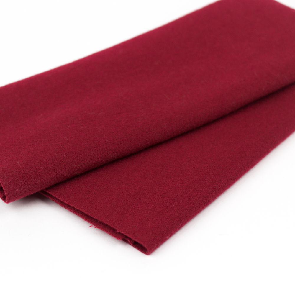 Merino Wool Fabric Fat 1/8 - Dark Cerise - Stitch by Stitch