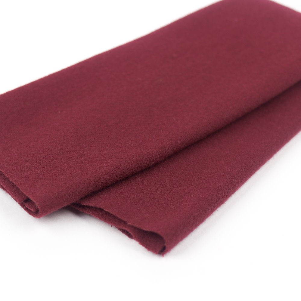 Merino Wool Fabric Fat 1/8 - Garnet - Stitch by Stitch