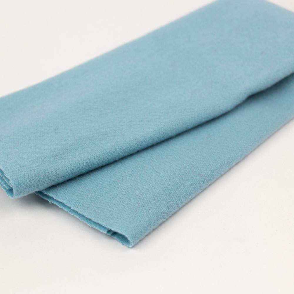 Merino Wool Fabric Fat 1/8 - Baby Blue - Stitch by Stitch