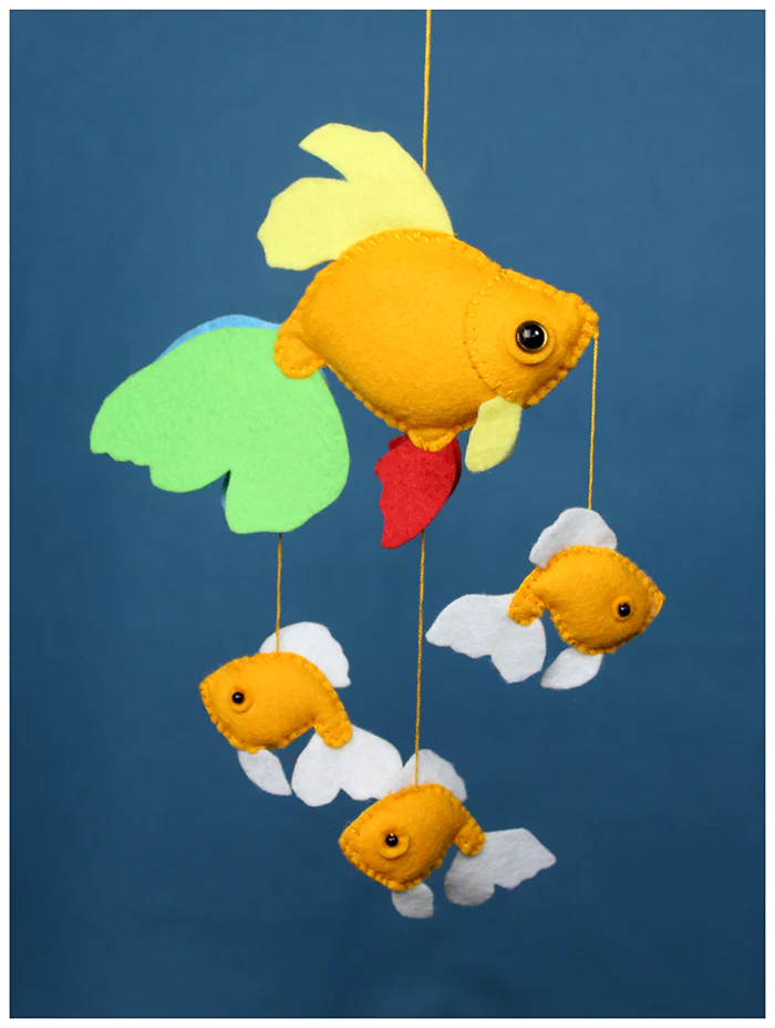 School of Goldfish Hand Stitching Felt Kit - Stitch by Stitch