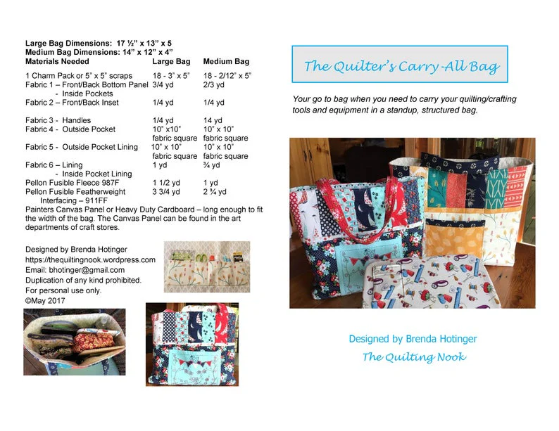 Carry All Bag Pattern - Stitch by Stitch
