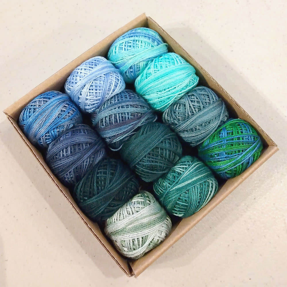 3 Strand Cotton Floss Collection: Ocean Waves - Stitch by Stitch