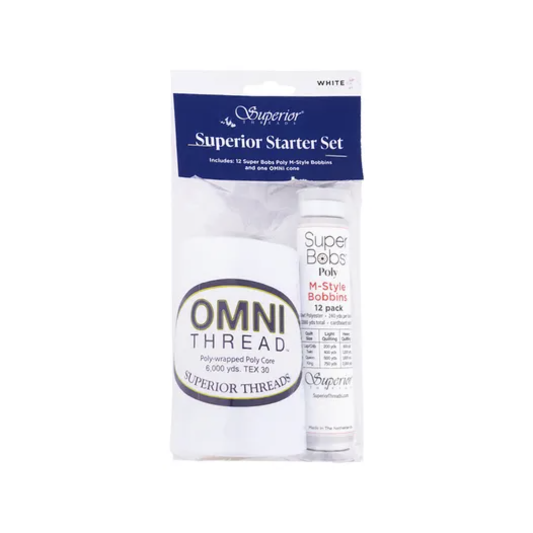 Superior Starter Set - OMNI™ & Bobbins - White - Stitch by Stitch