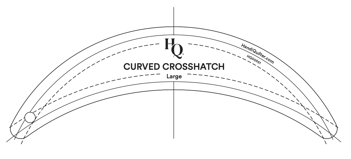 HQ Curved Crosshatch Template - Stitch by Stitch