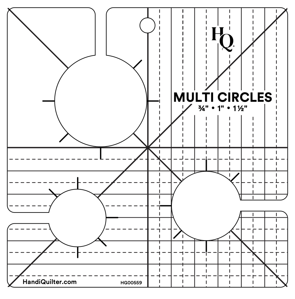 Multi Circles Ruler - Stitch by Stitch