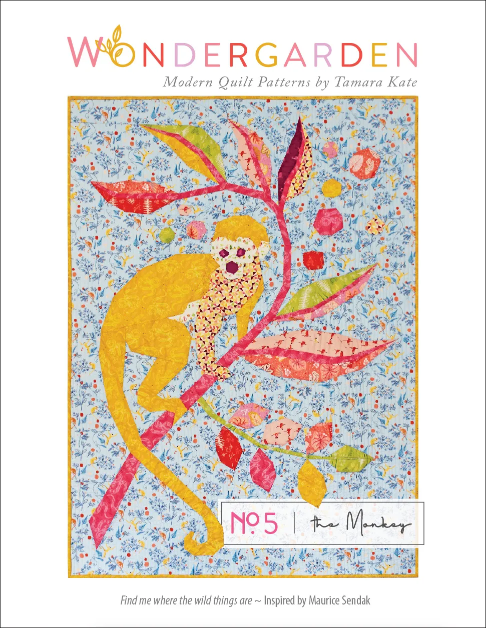 Wonder Garden No 5 - The Monkey Quilt Pattern - Stitch by Stitch