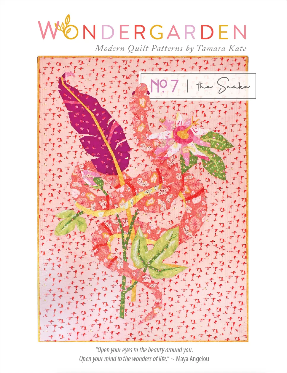 Wonder Garden No 7 - The Snake Quilt Pattern - Stitch by Stitch
