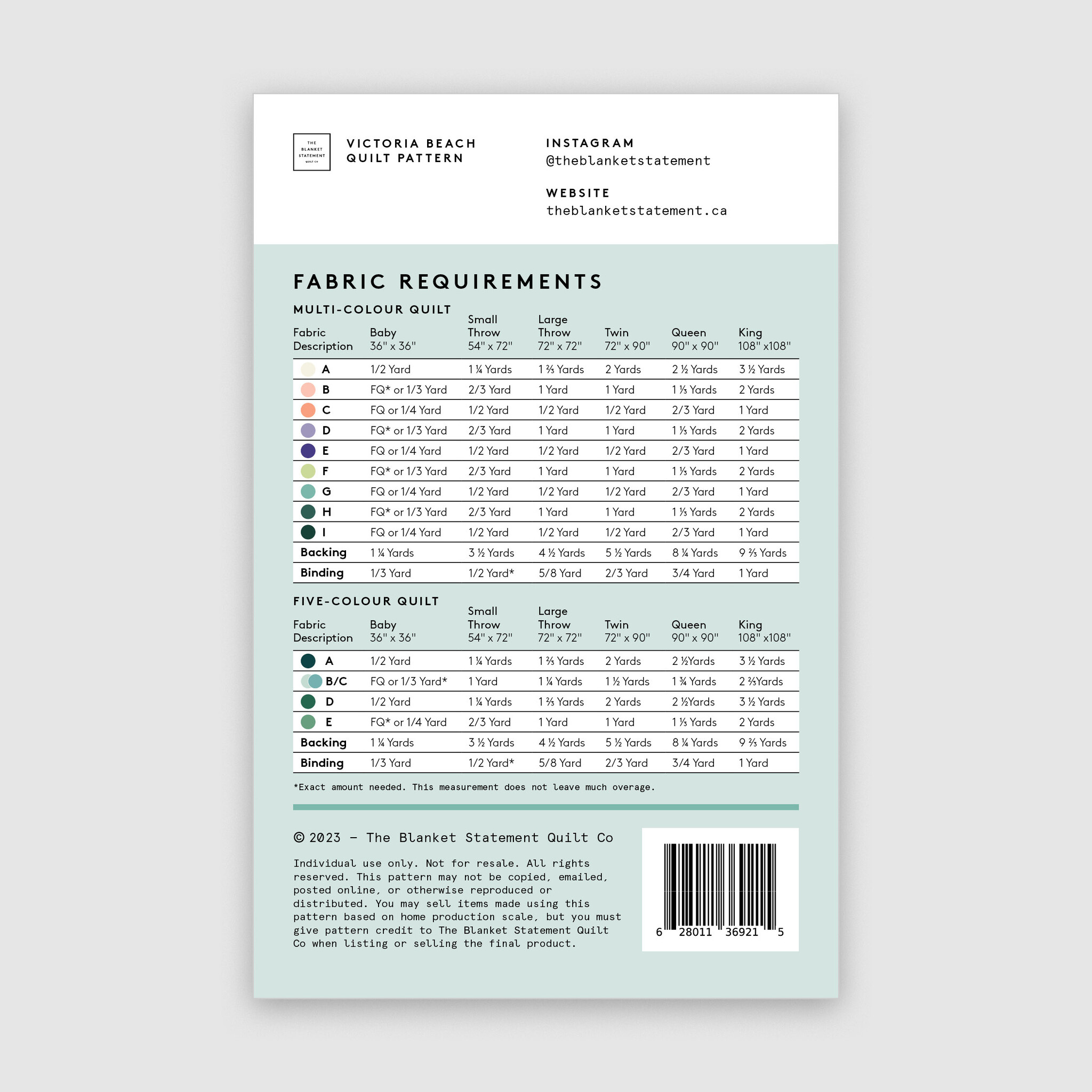 Victoria Beach Quilt Pattern - Stitch by Stitch