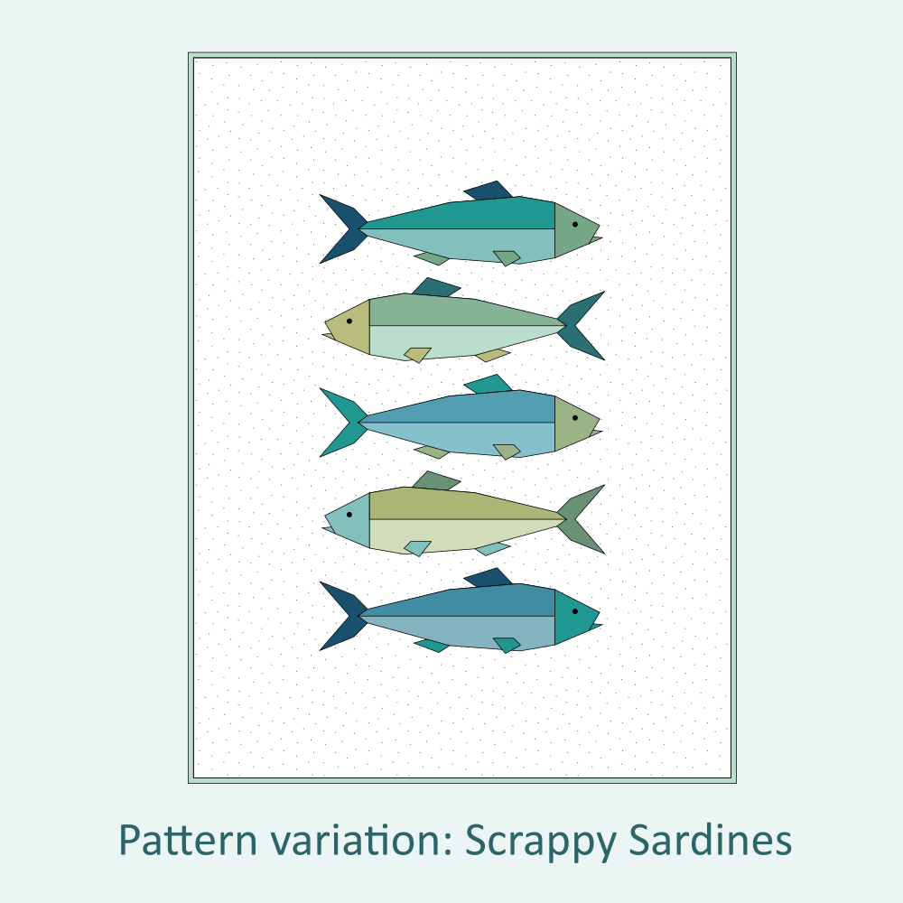 Sardines Mini Quilt Pattern - Stitch by Stitch