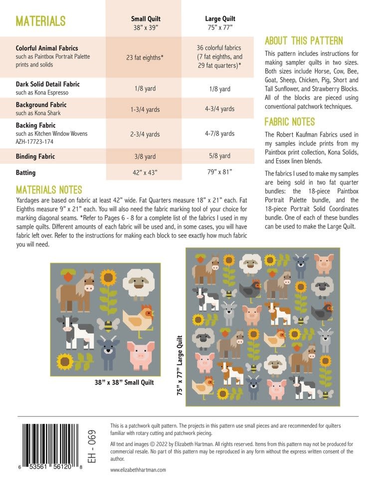 Elizabeth Hartman Fab Farm Pattern (Preorder Nov 2022) - Stitch by Stitch