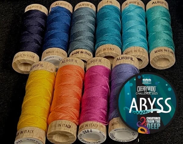 Abyss - Cherrywood Fabrics Thread Collection - Aurifil - Stitch by Stitch