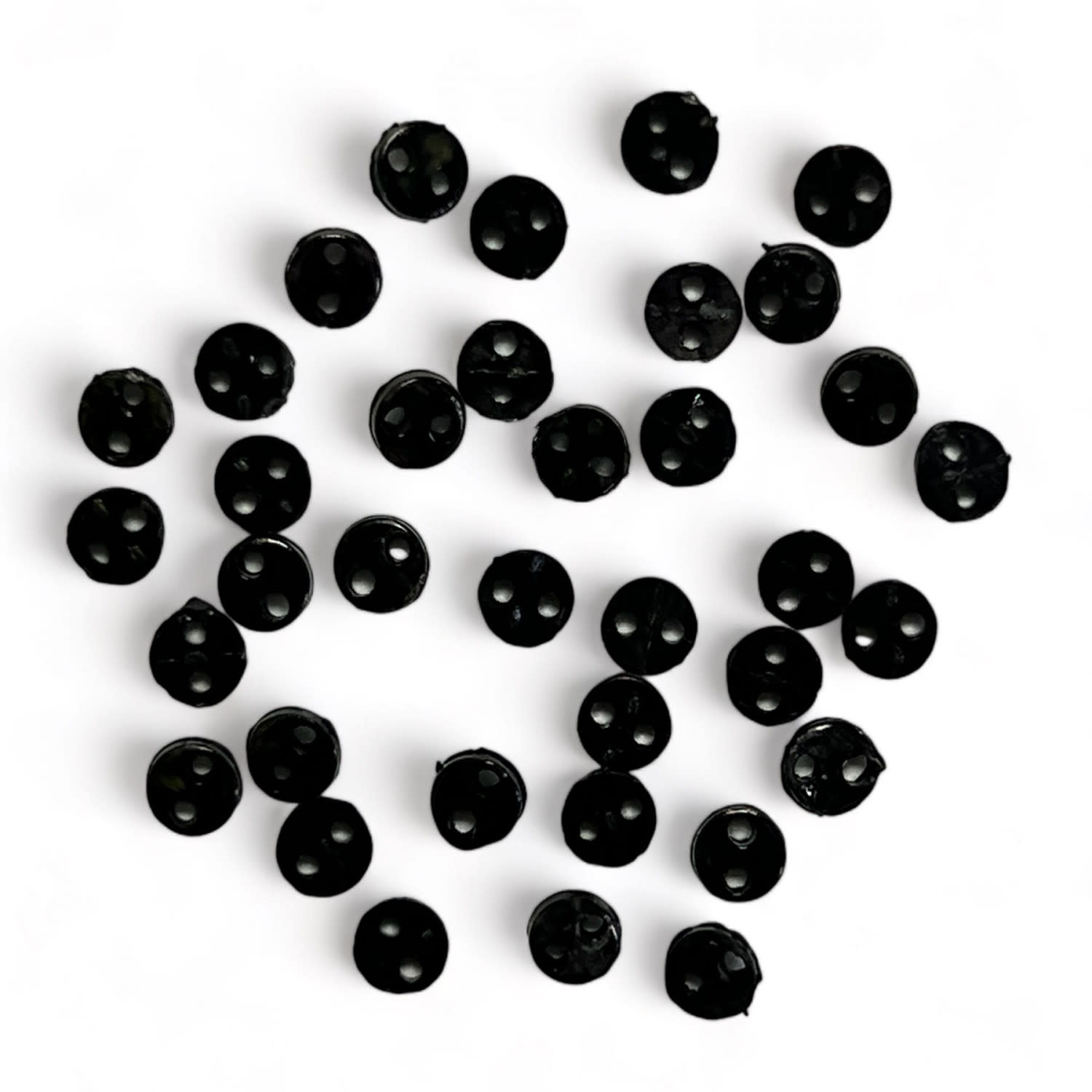 Micro Buttons - Black 4mm - Stitch by Stitch