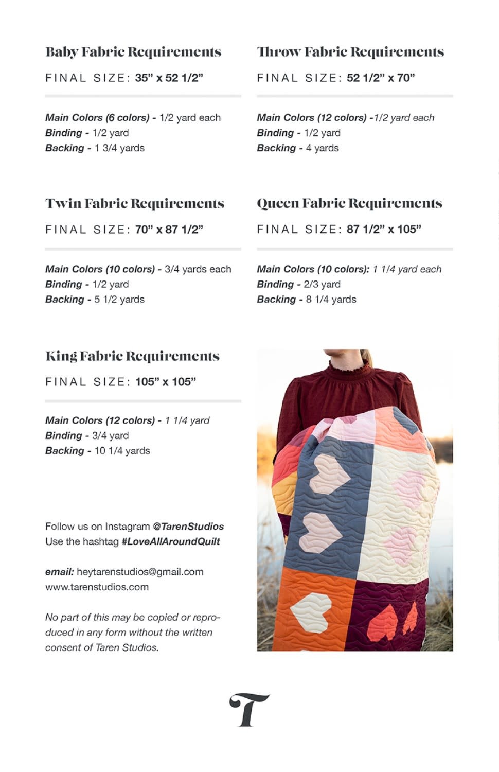 Love All Around Quilt Pattern - Stitch by Stitch