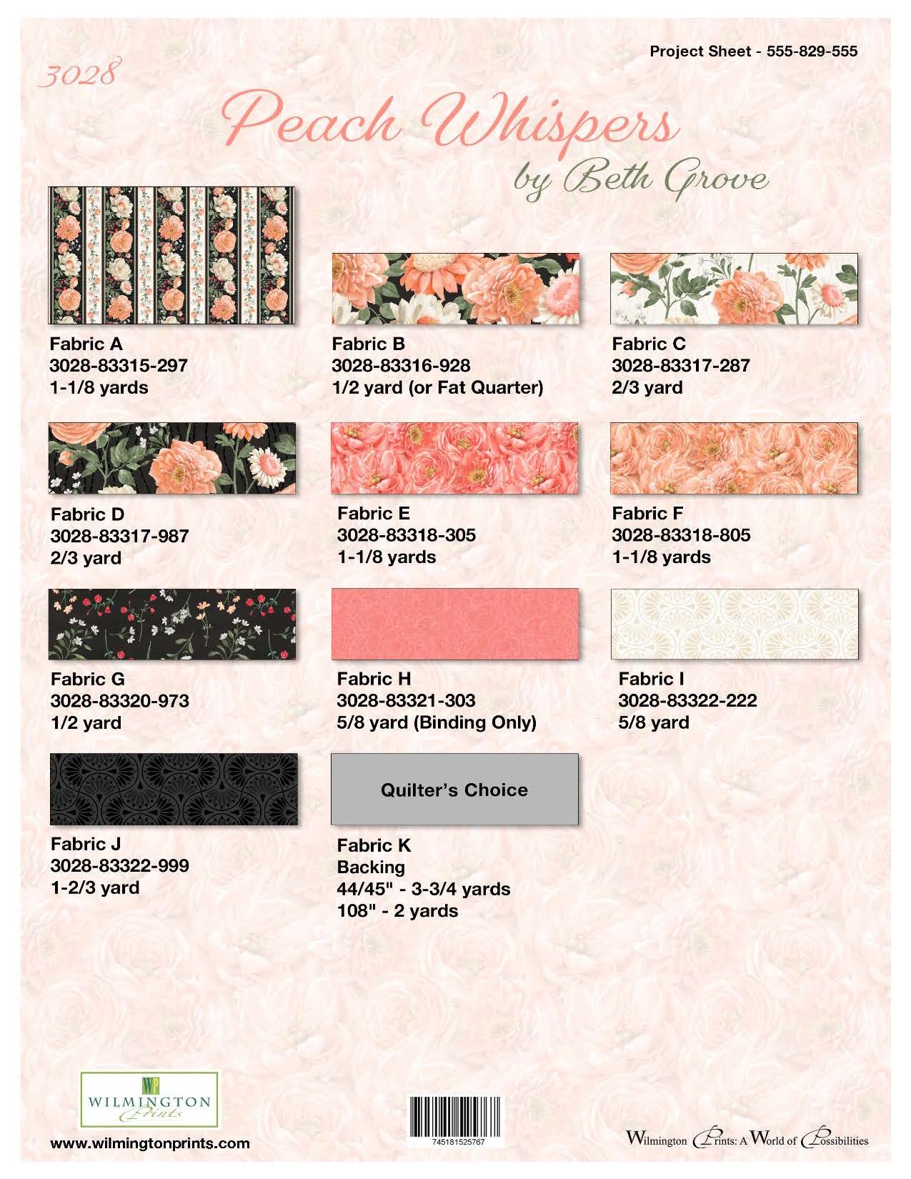 Peach Whispers Throw Quilt Pattern - Stitch by Stitch