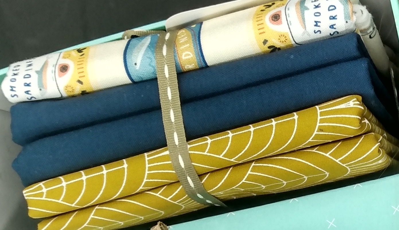 3 Meter Bundle, Fish with Navy - Stitch by Stitch