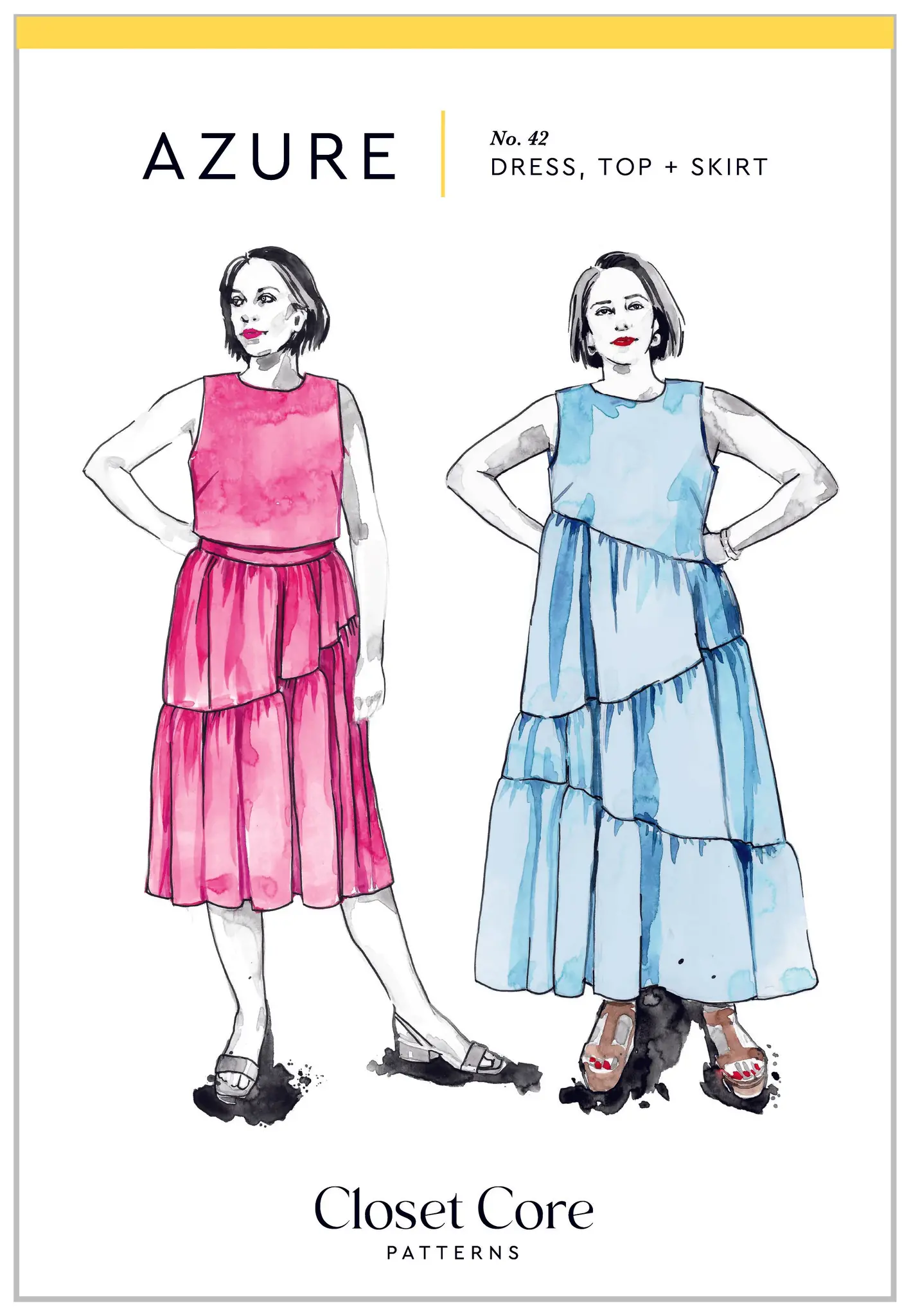 Azure Dress, Skirt and Top Pattern 0-20 - Stitch by Stitch