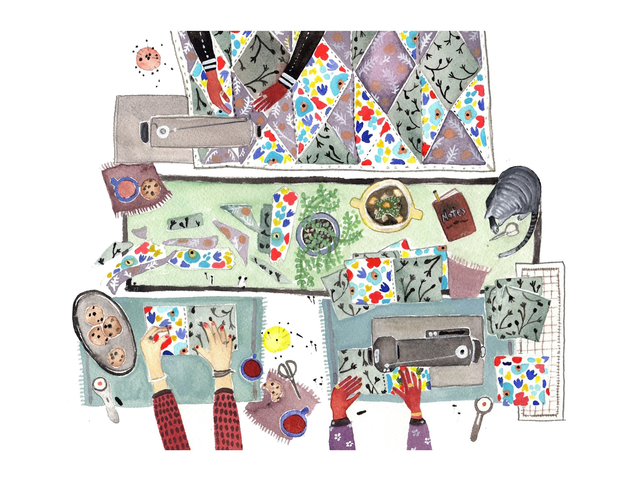 Women Who Make - Quilting Bee, Greeting Card - Stitch by Stitch