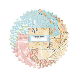 Rainbow Dreams Layer Cake, 10" squares - 42 pieces - Stitch by Stitch
