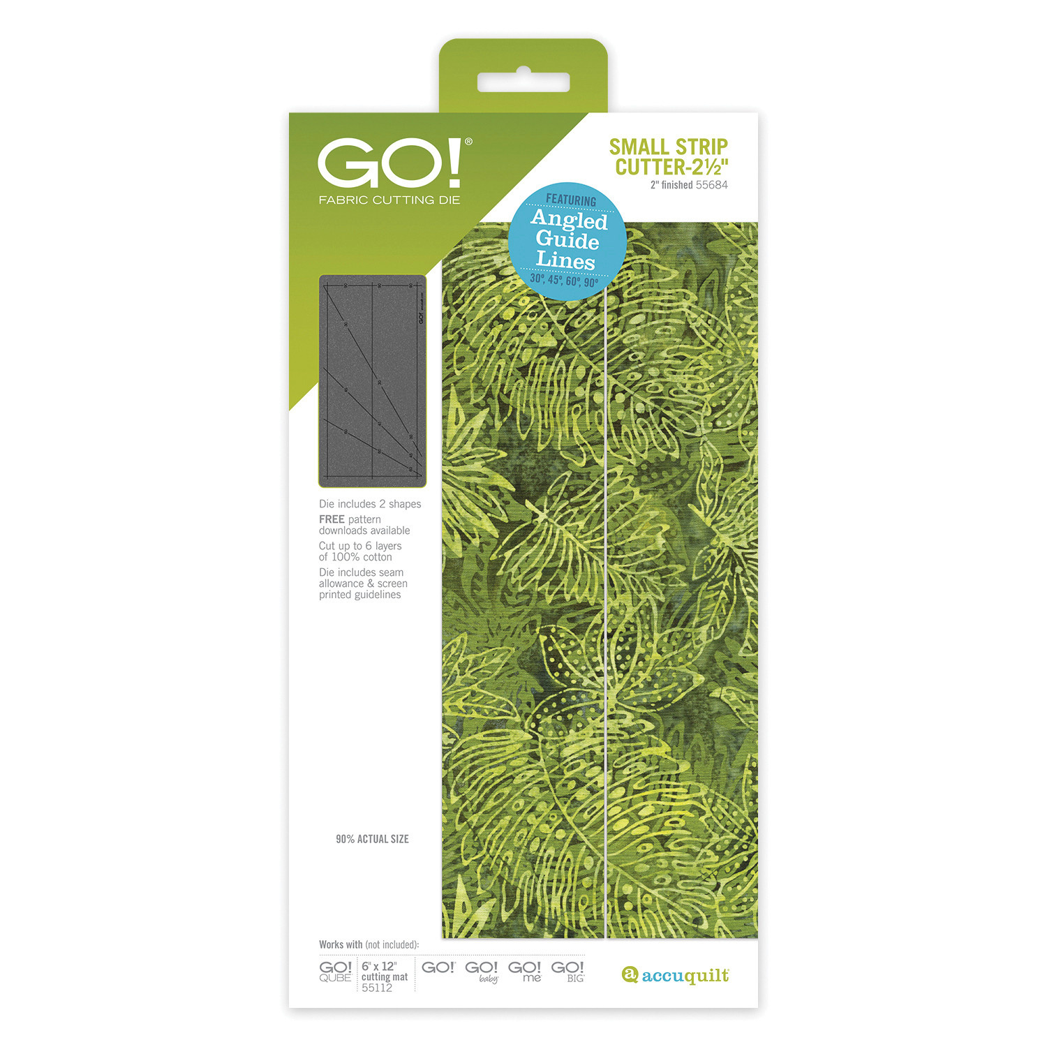 GO! Small Strip Cutter-2 1/2" (2" Finished) Die - Stitch by Stitch