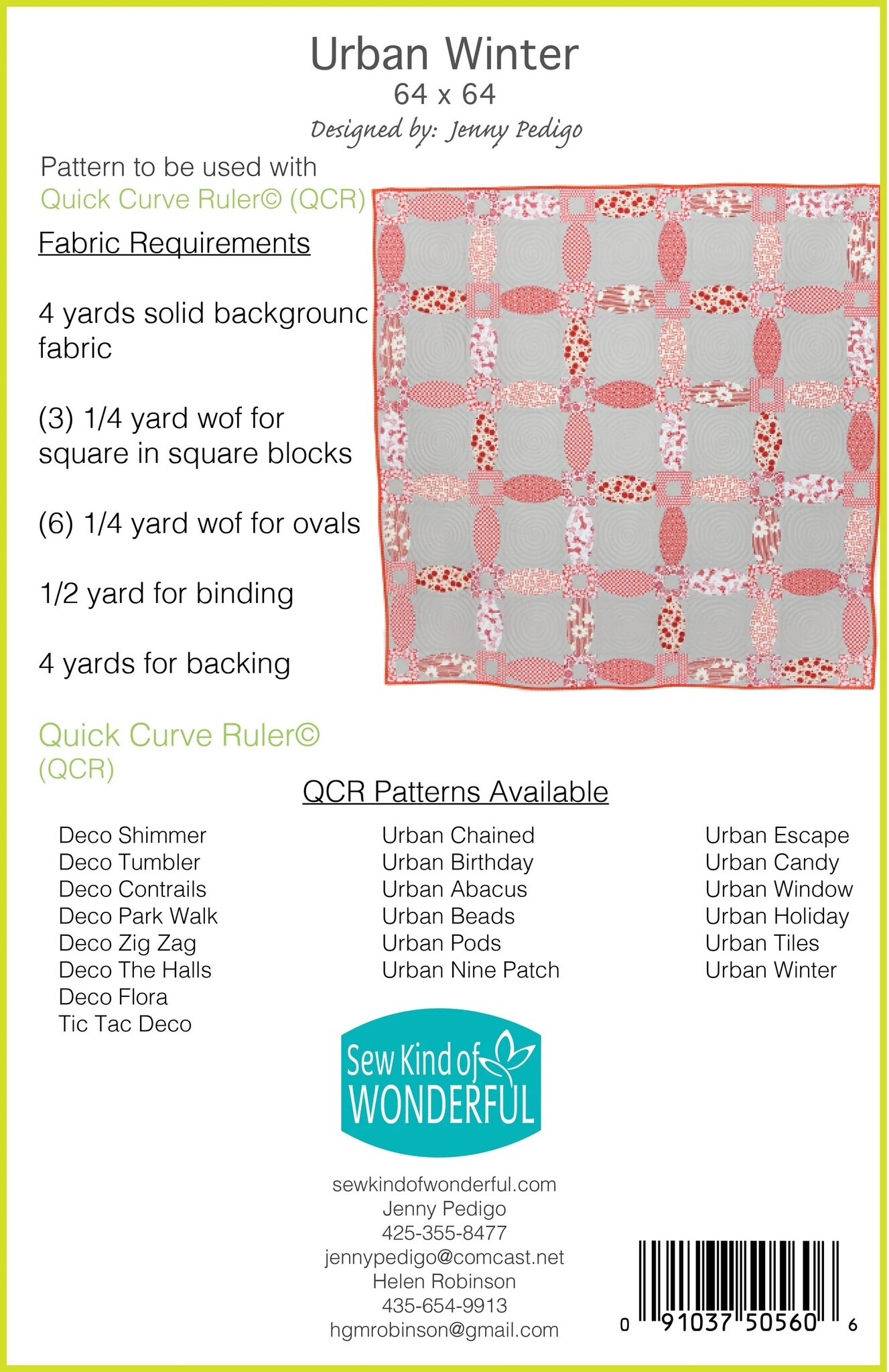 Sew Kind of Wonderful Urban Winter Quilt Pattern - Stitch by Stitch
