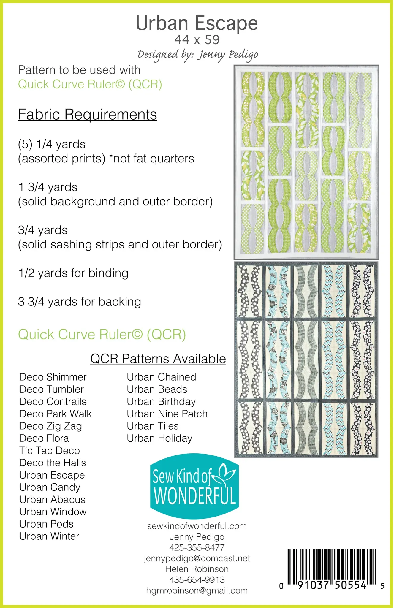 Sew Kind of Wonderful Urban Escape Quilt Pattern - Stitch by Stitch