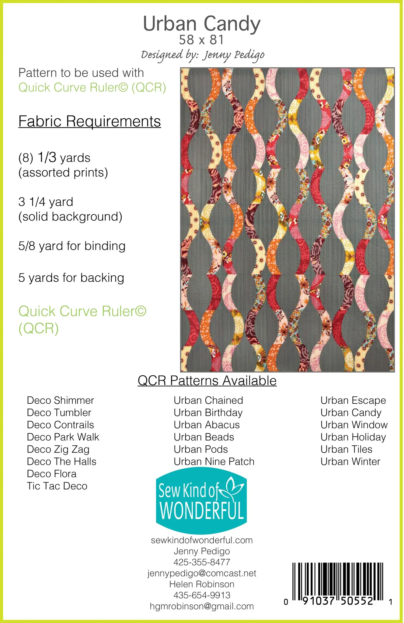 Sew Kind of Wonderful Urban Candy Quilt Pattern - Stitch by Stitch