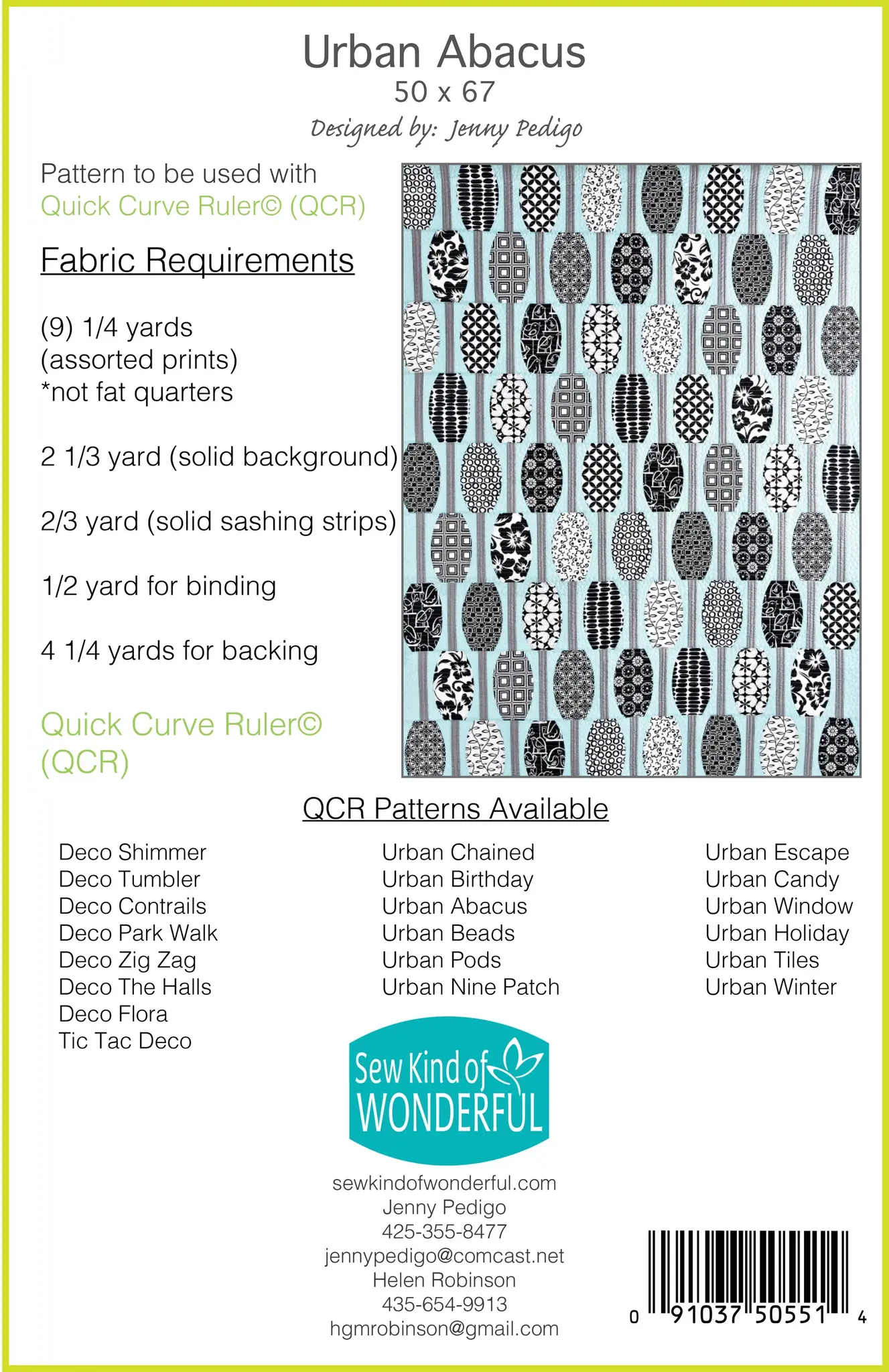 Sew Kind of Wonderful Urban Abacus Quilt Pattern - Stitch by Stitch