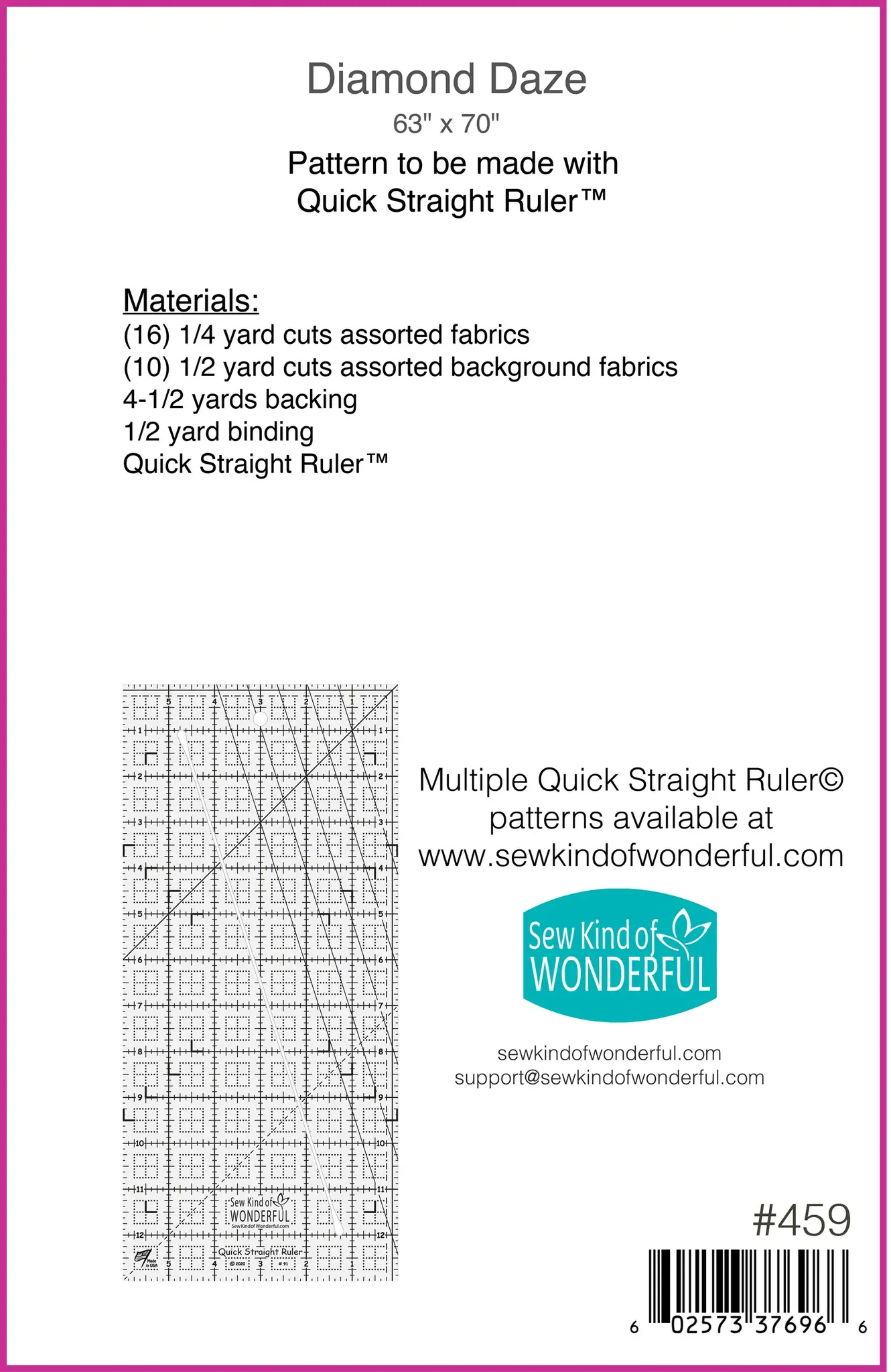 Sew Kind of Wonderful Diamond Daze Quilt Pattern - Stitch by Stitch