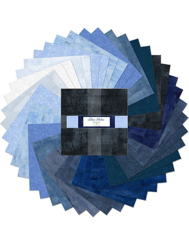 Blue Notes Layer Cake, 10" squares - 42 pieces - Stitch by Stitch