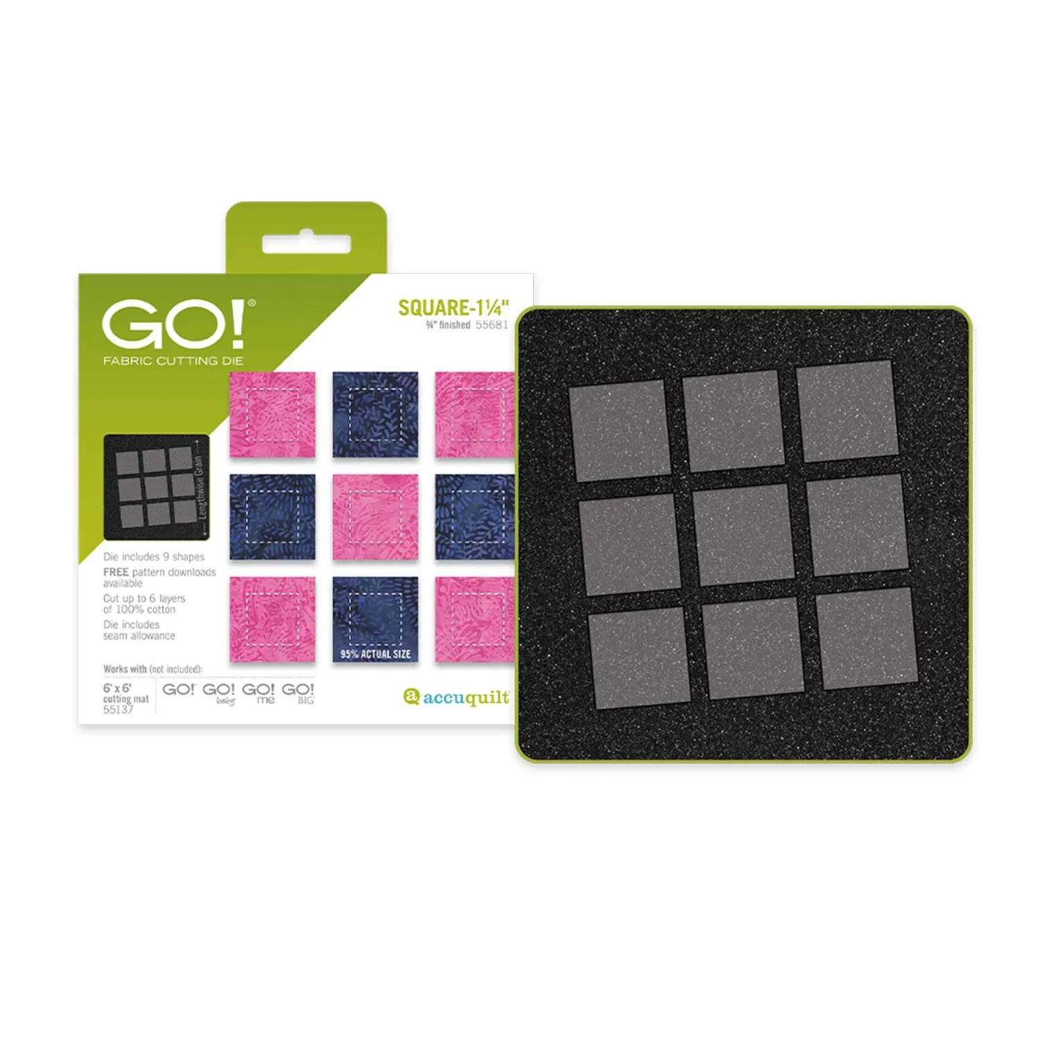 GO! Square- 1 1/4" (3/4" Finished) - Stitch by Stitch