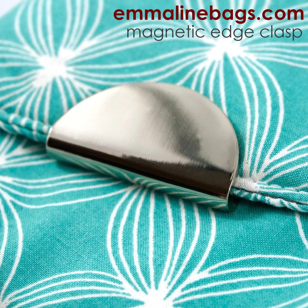 Emmaline Half Moon - Magnetic Edge Clasp, Nickel - Stitch by Stitch