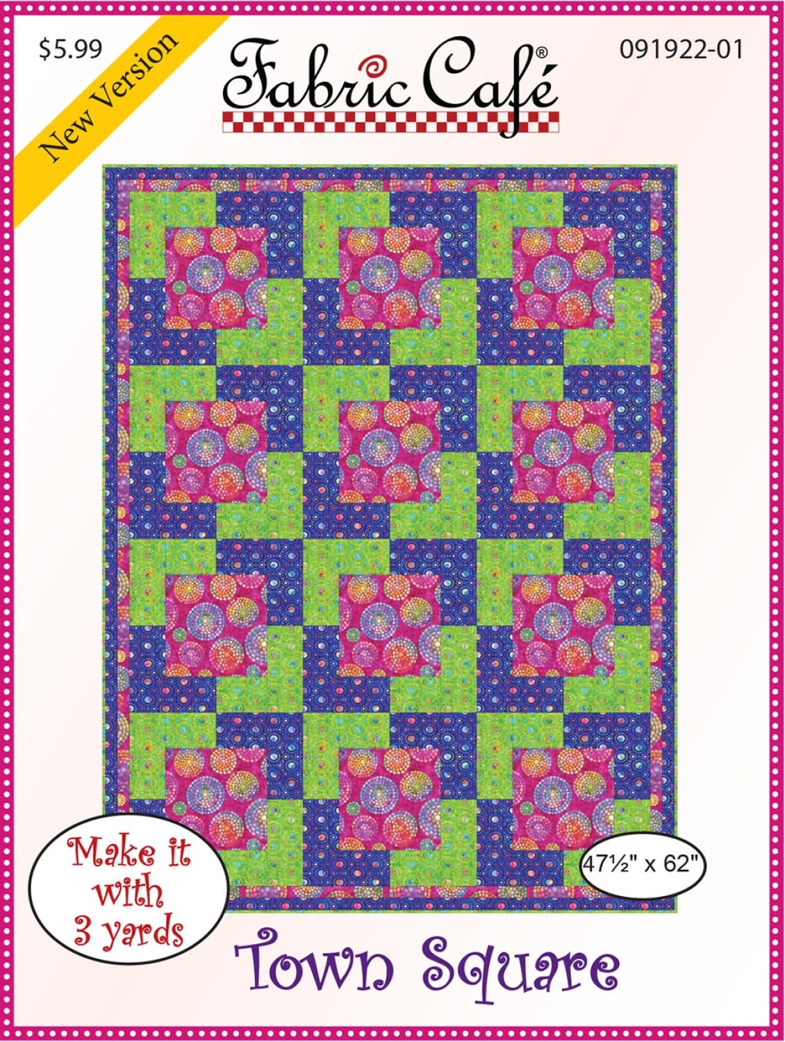 Fabric Cafe Town Square 3-Yard Quilt Pattern - Stitch by Stitch