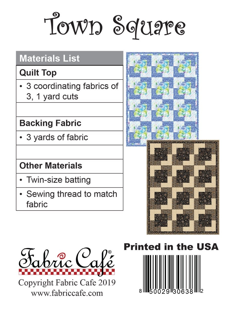 Fabric Cafe Town Square 3-Yard Quilt Pattern - Stitch by Stitch