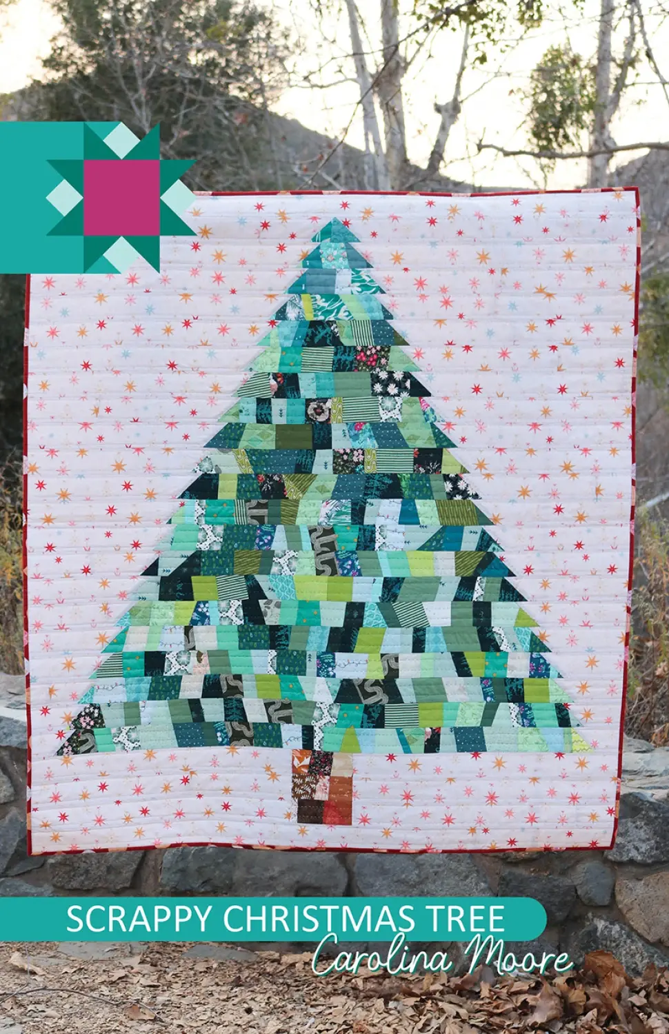 Carolina Moore Scrappy Christmas Tree Quilt Pattern - Stitch by Stitch
