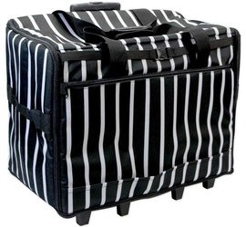 Vivace extra large sewing machine trolley - black stripes - 61 x 45 x ...