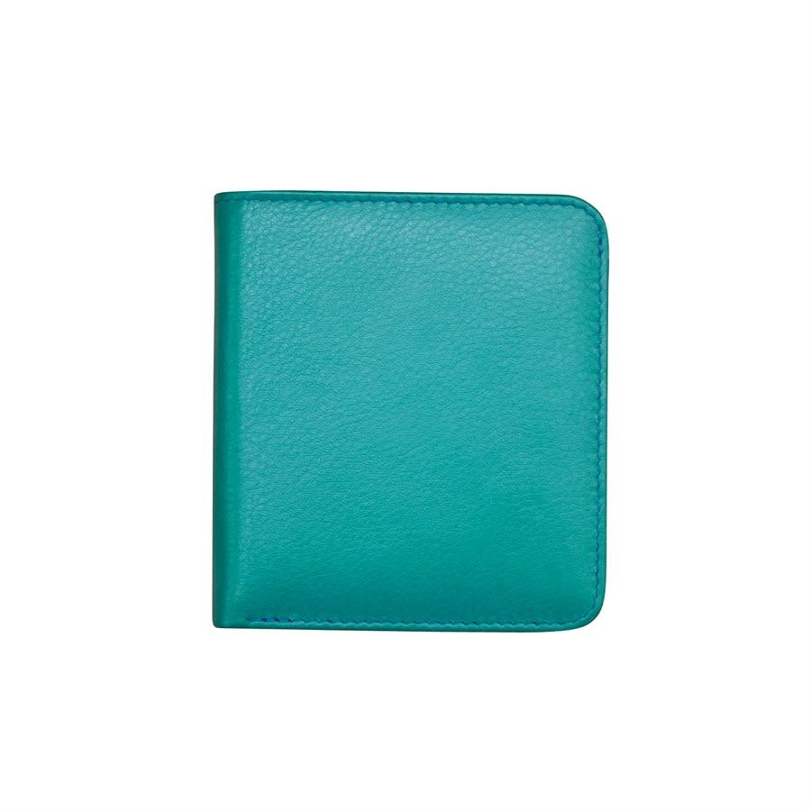 7831 Aqua/Cobalt - RFID Mini Wallet Two Toned - The Handbag Store