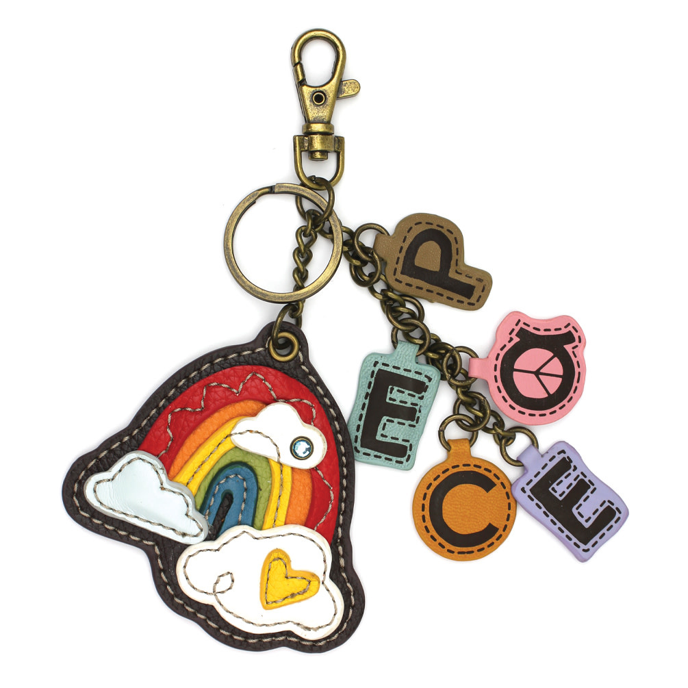 Charming Charms Keychain - Rainbow Peace - The Handbag Store