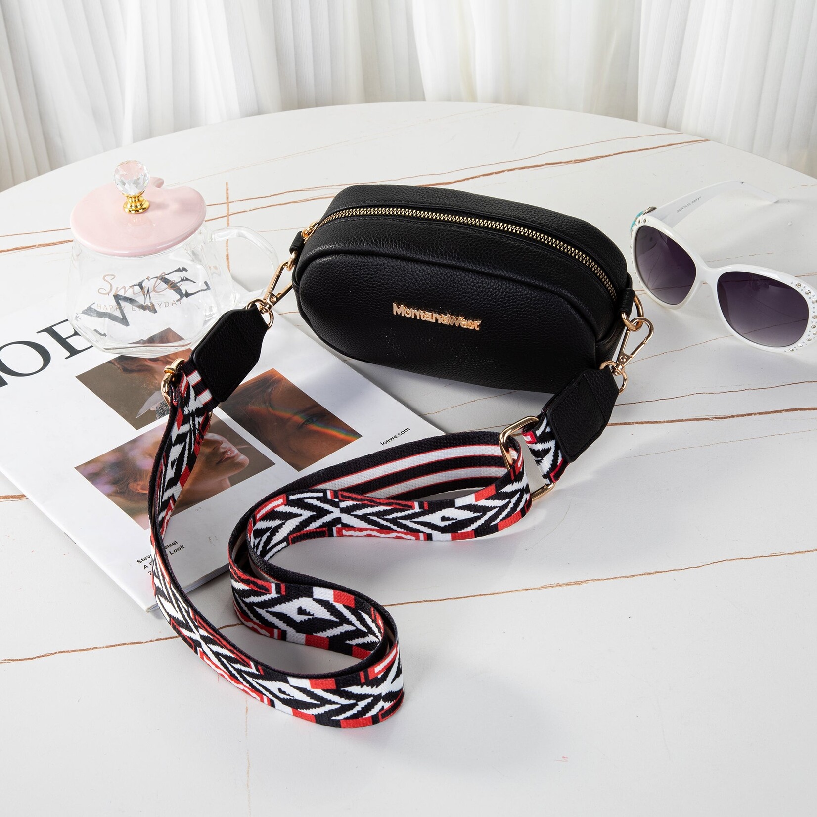 MWC-086BBK - Black - Montana West Small Crossbody Bag/Camera Bag - The ...