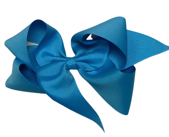 Island Blue Giant Grisgrain Bow - Bows & Babes