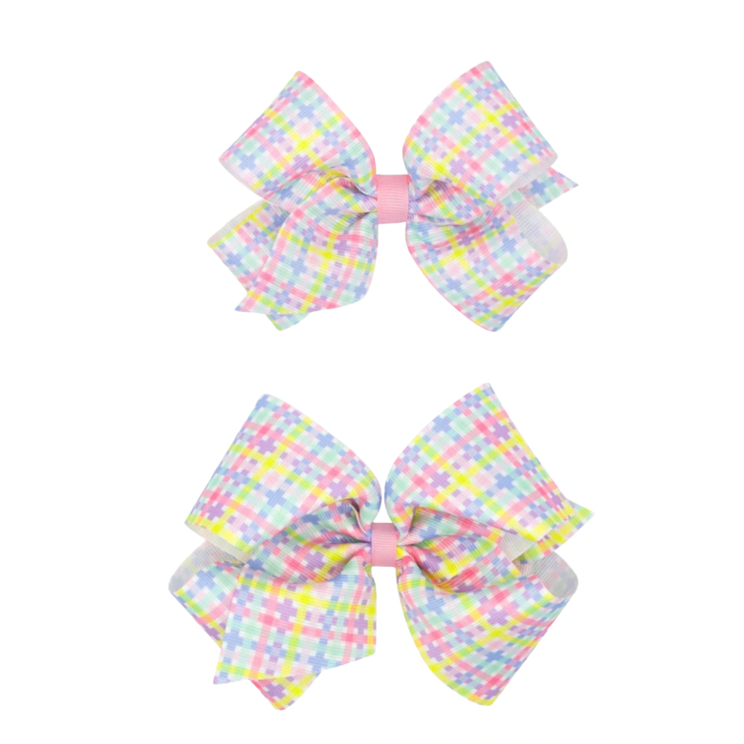 Wee Ones- Spring/Summer Plaid Bow - Freckles Children’s Boutique