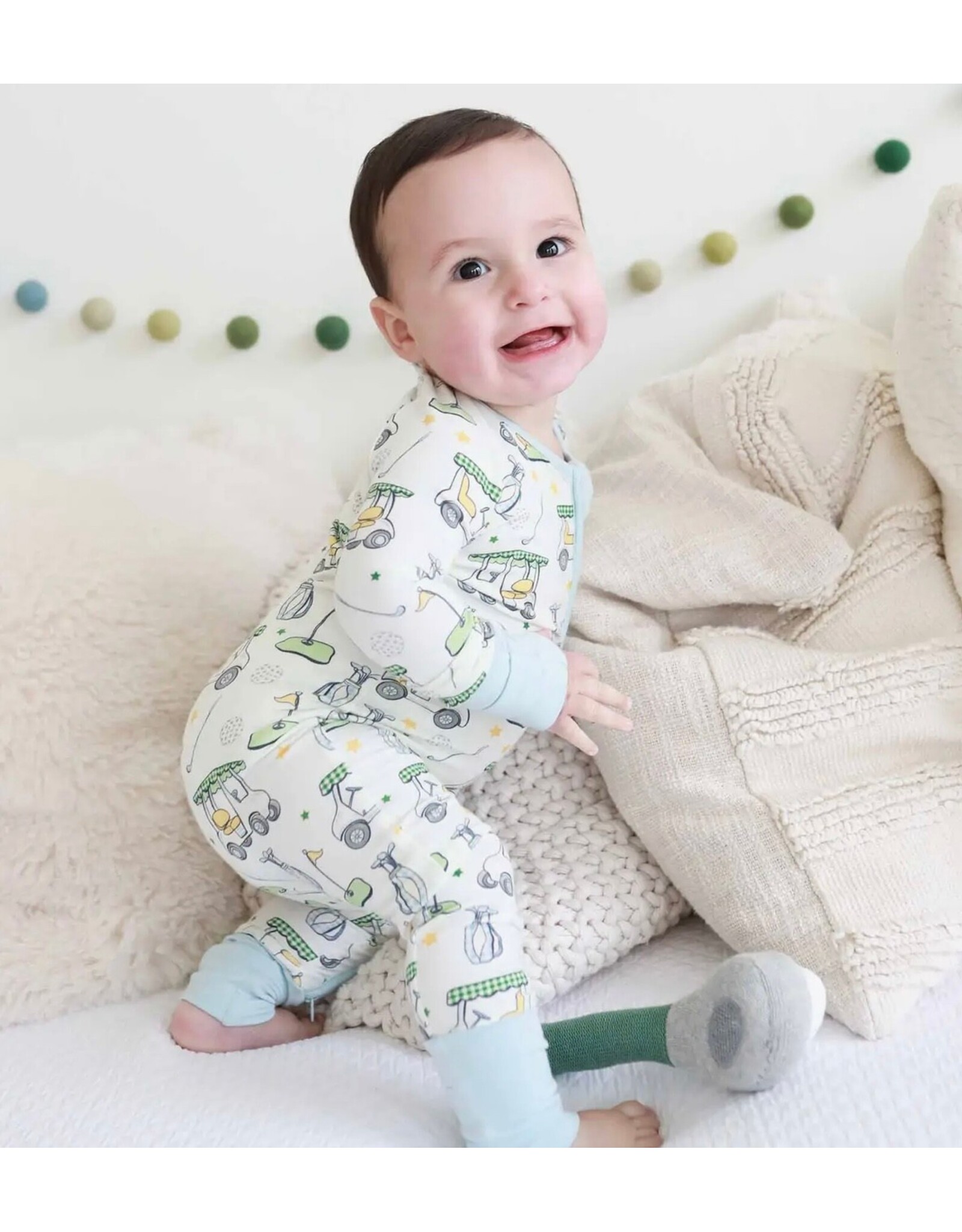 Caden Lane- Country Club Cuties Convertible Zip Romper - Freckles ...